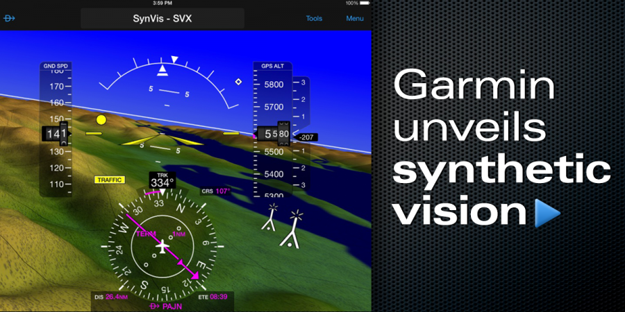 Garmin unveils synthetic vision - iPad Pilot News