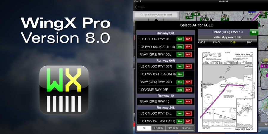 WingX Pro 7.0 adds weather radar to the moving map - iPad Pilot News