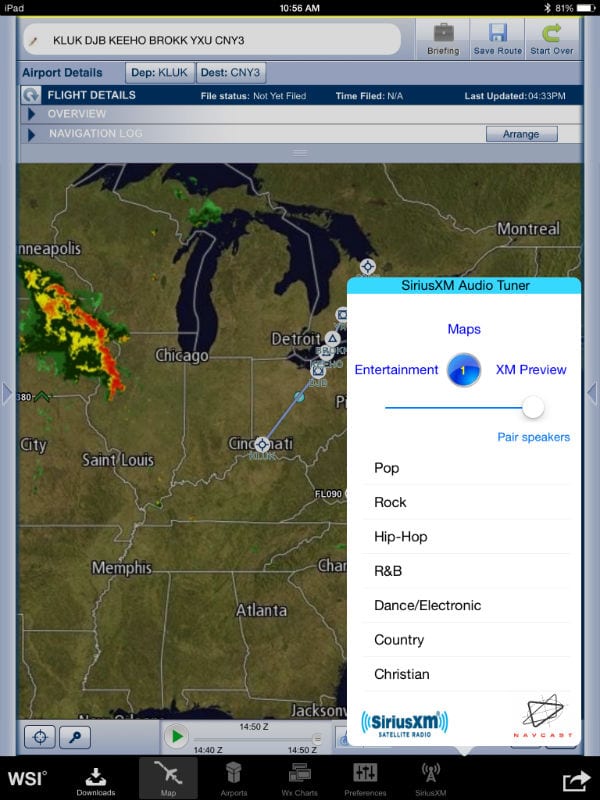 Pilot report: flying the new SiriusXM weather receiver - iPad Pilot News
