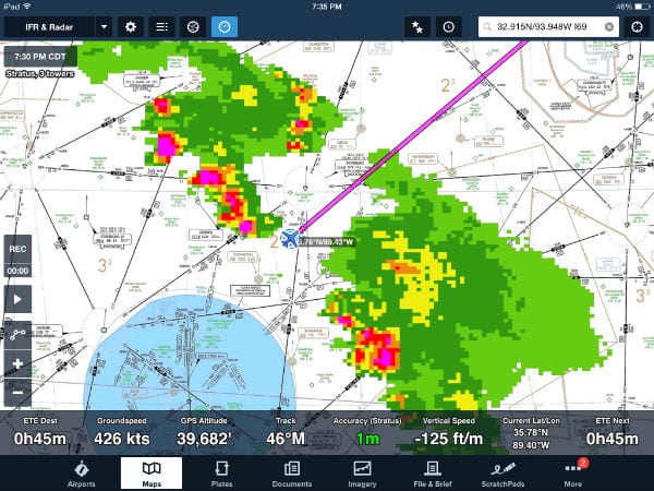 What does ADS-B weather look like? - iPad Pilot News