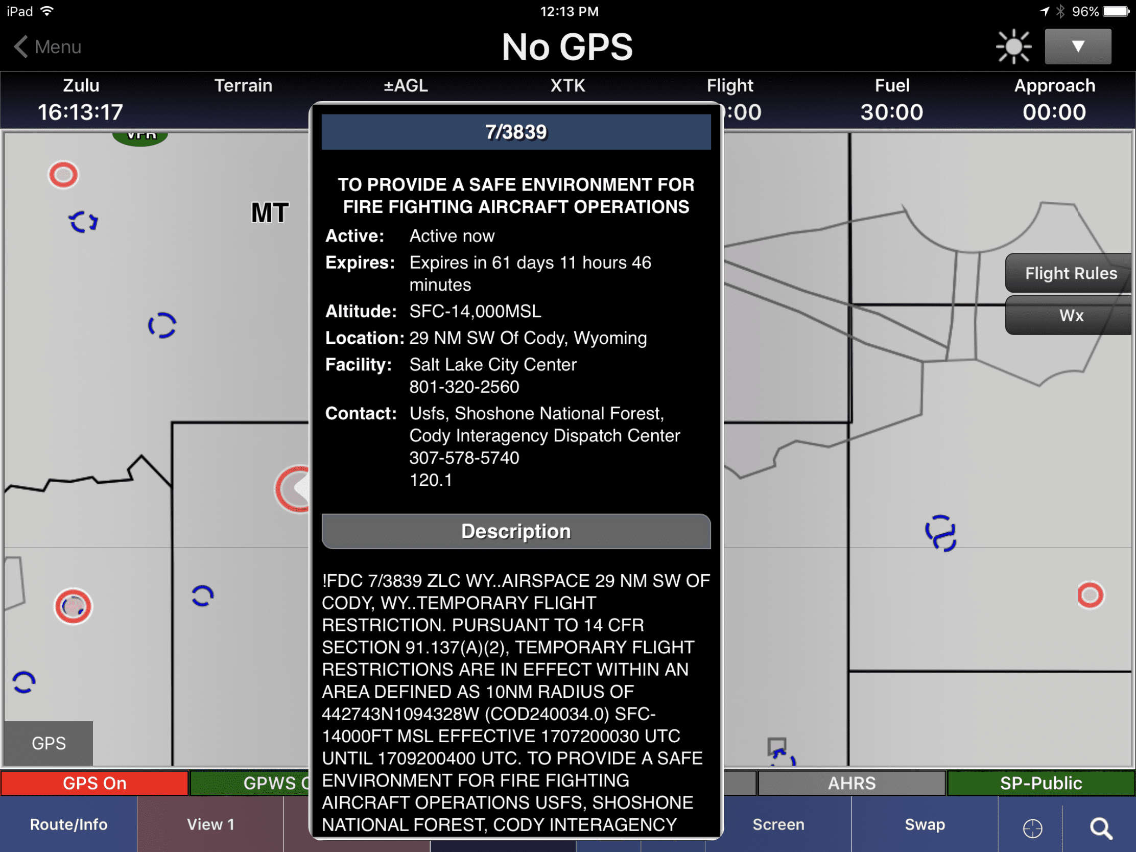 iPad quick tip: visually check TFRs during preflight - iPad Pilot News