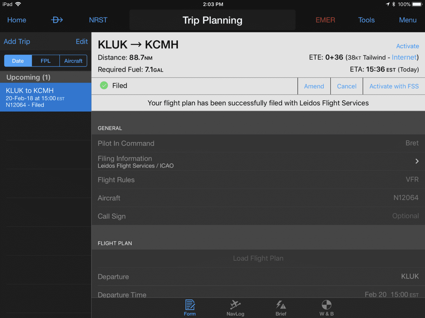 How to file, open and close a VFR Flight Plan from your iPad - iPad ...