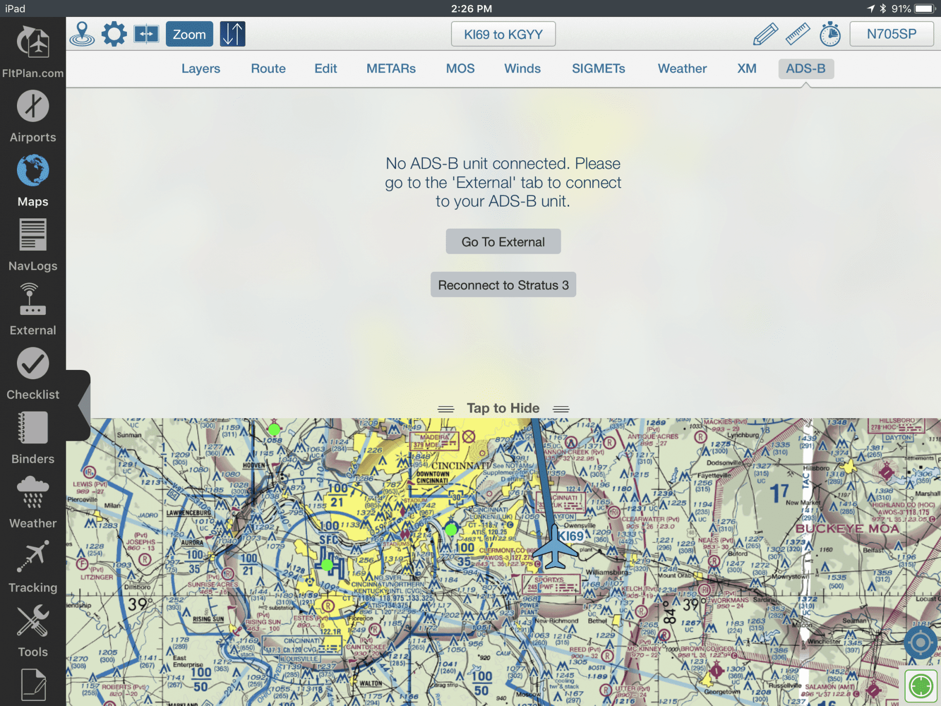 Flying with Stratus 3 and the FltPlan Go app - iPad Pilot News