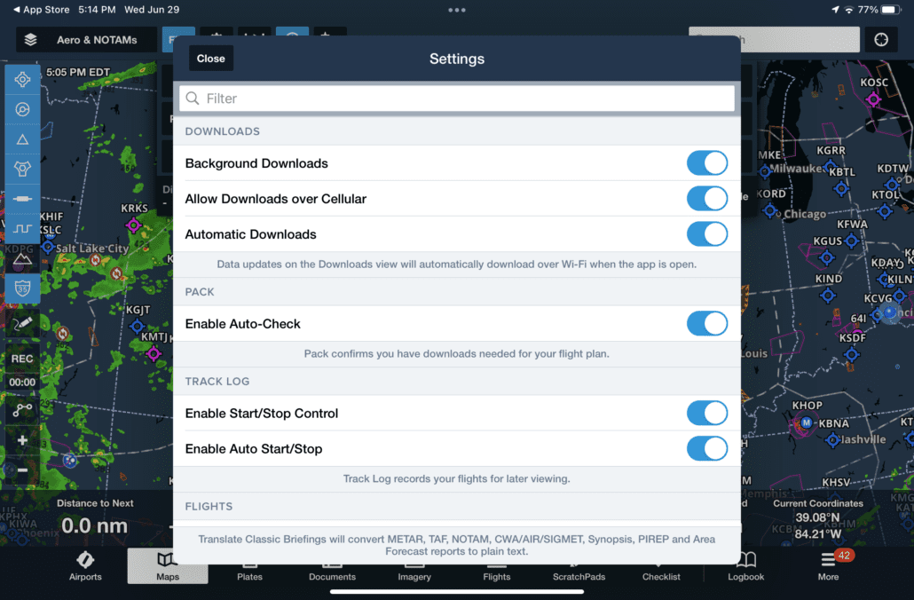 ForeFlight simplifies aviation data and chart downloads - iPad Pilot News