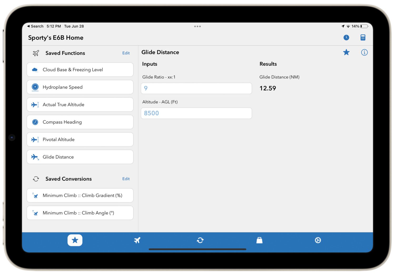 Sporty’s E6B adds new aviation functions and conversions - iPad Pilot News